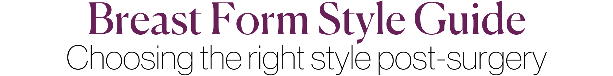 Breast Form Style Guide.